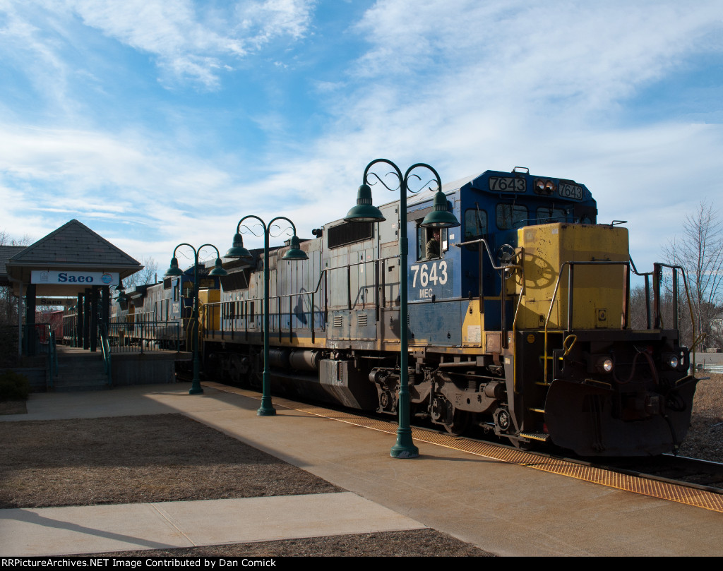 AYPO 7643 at Saco Station